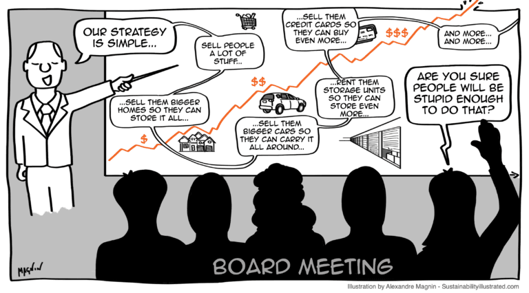 Stuff strategy (cartoon #15) - Sustainability Illustrated